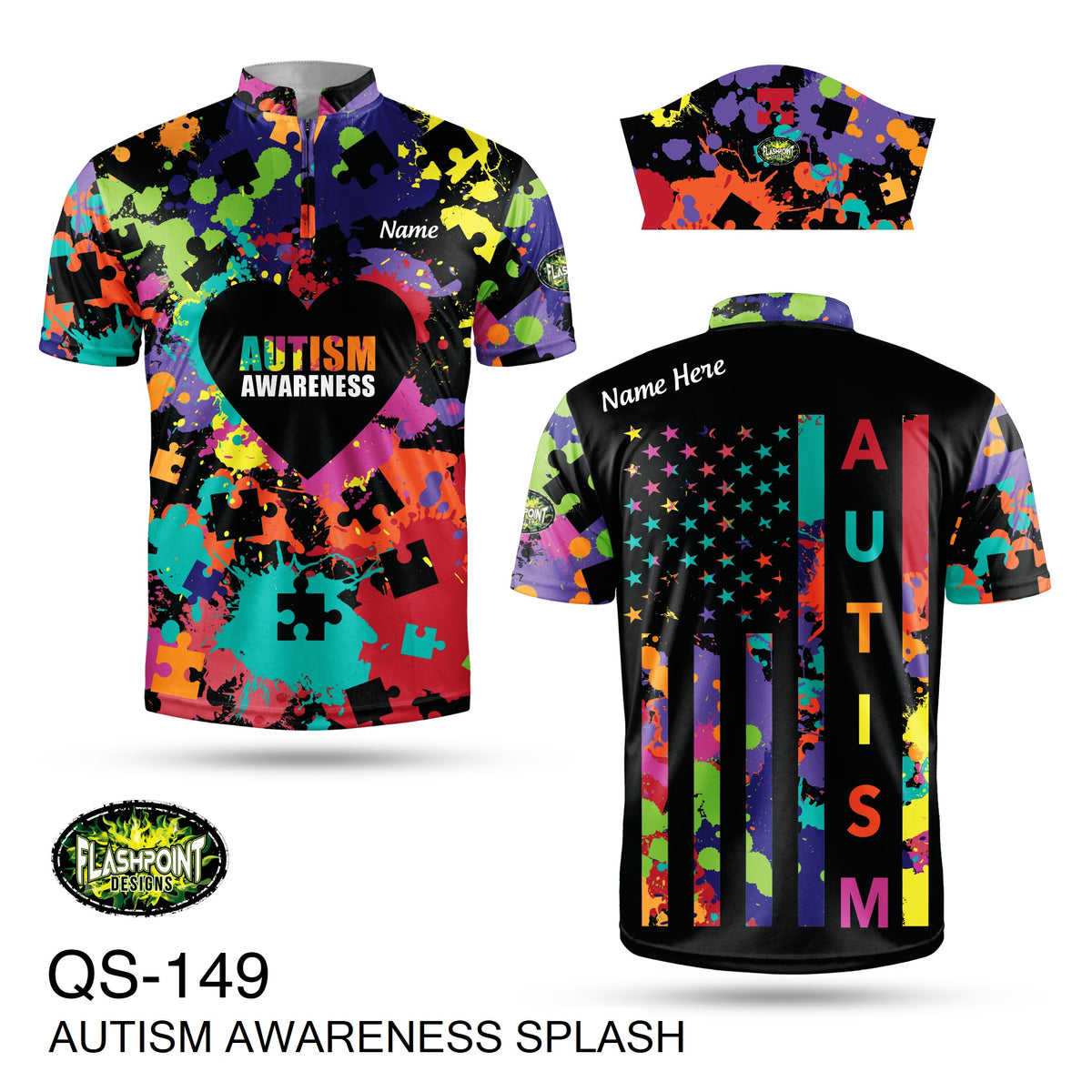 Autism Awareness Splash - Personalized Jersey – FLASHPOINT DESIGNS