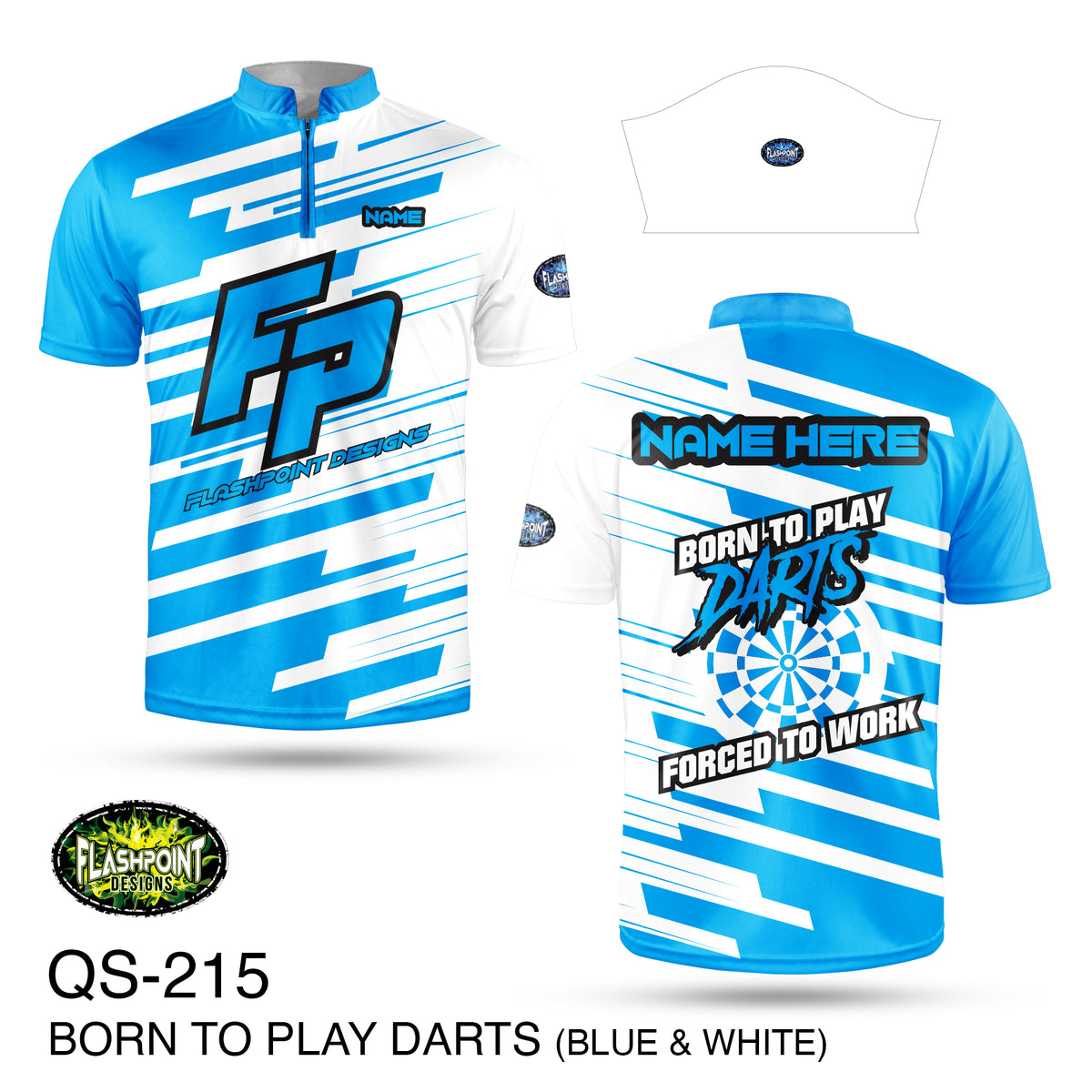 Born to Play Darts - Blue & White - Personalized – FLASHPOINT DESIGNS