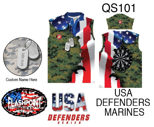 USA Defenders Marines Military- Personalized – FLASHPOINT DESIGNS
